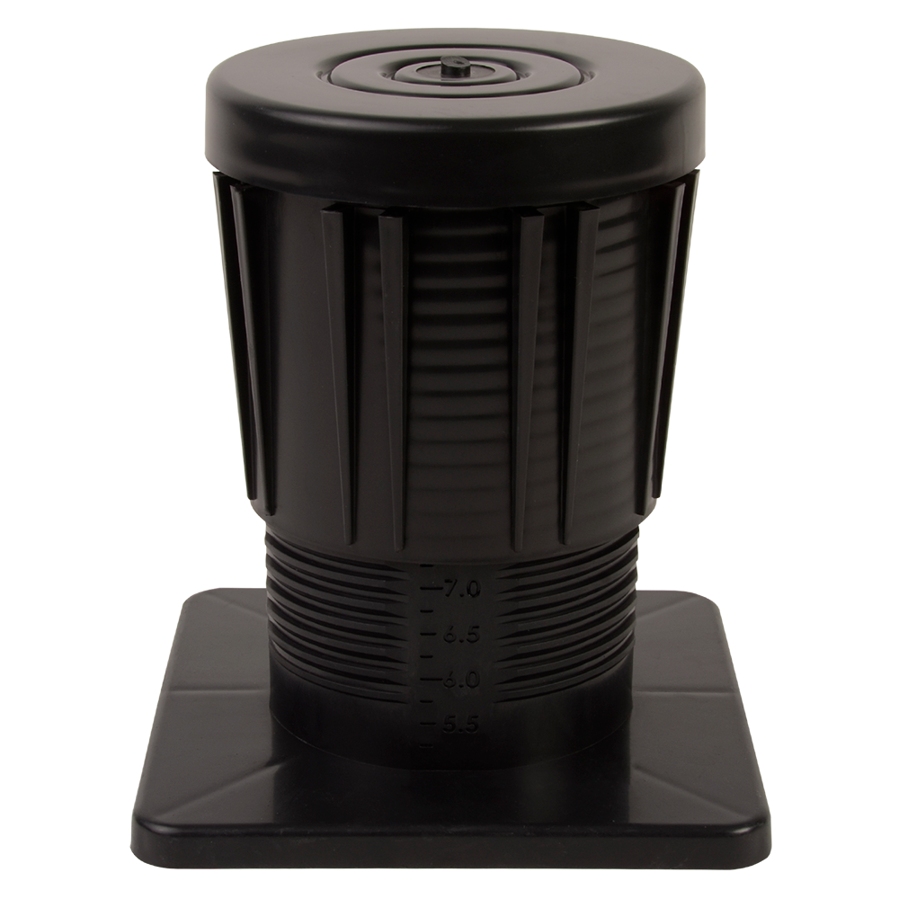 Equip Riser, Adj, Blk, 8in.