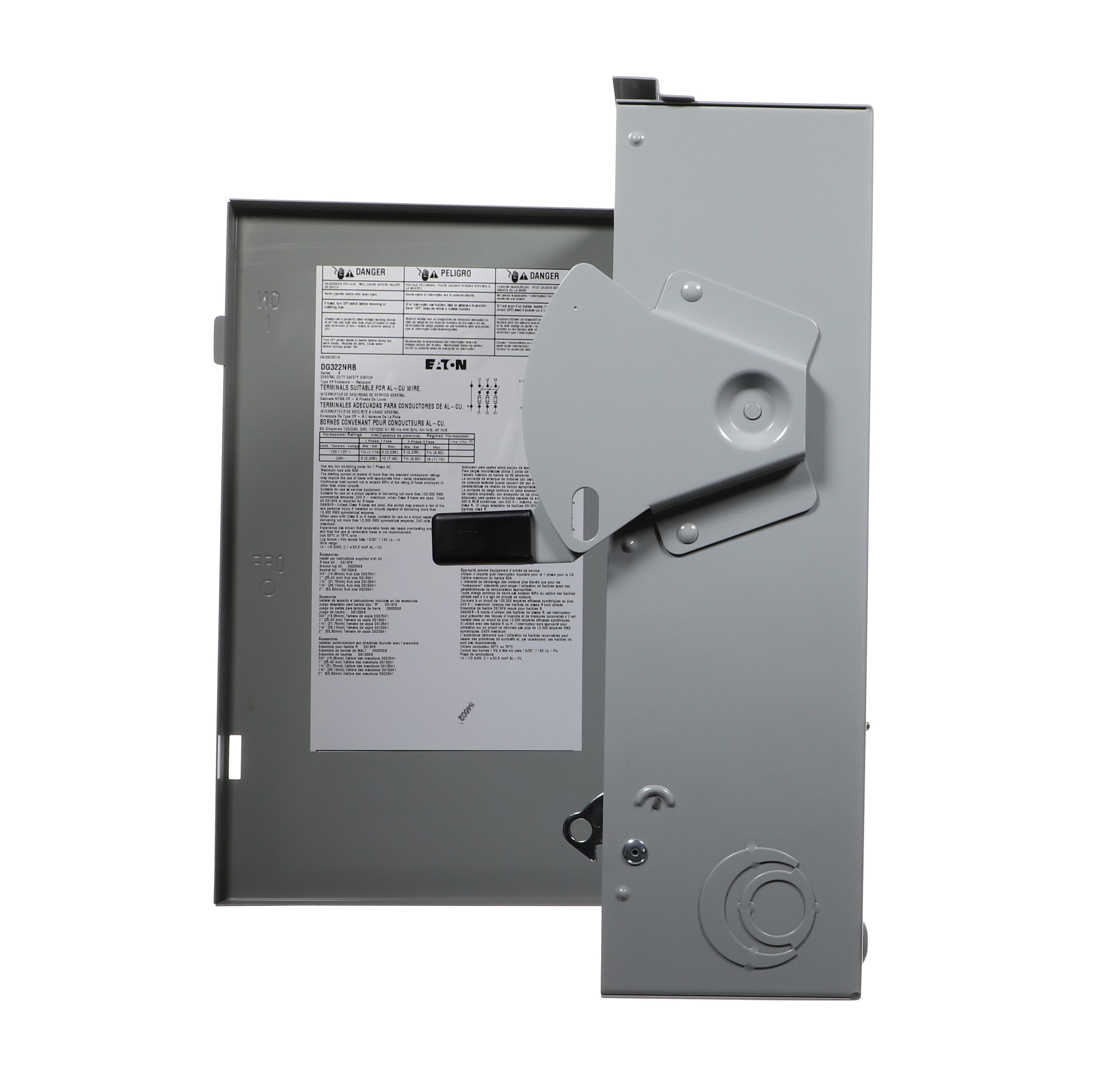 Disconnect, 3 Phase,F, 60 Amp