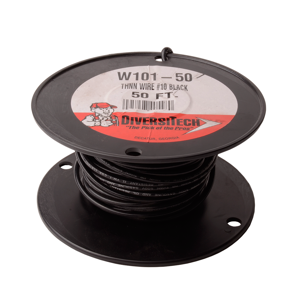 Wire, Copper,10G, 50 ft. Black