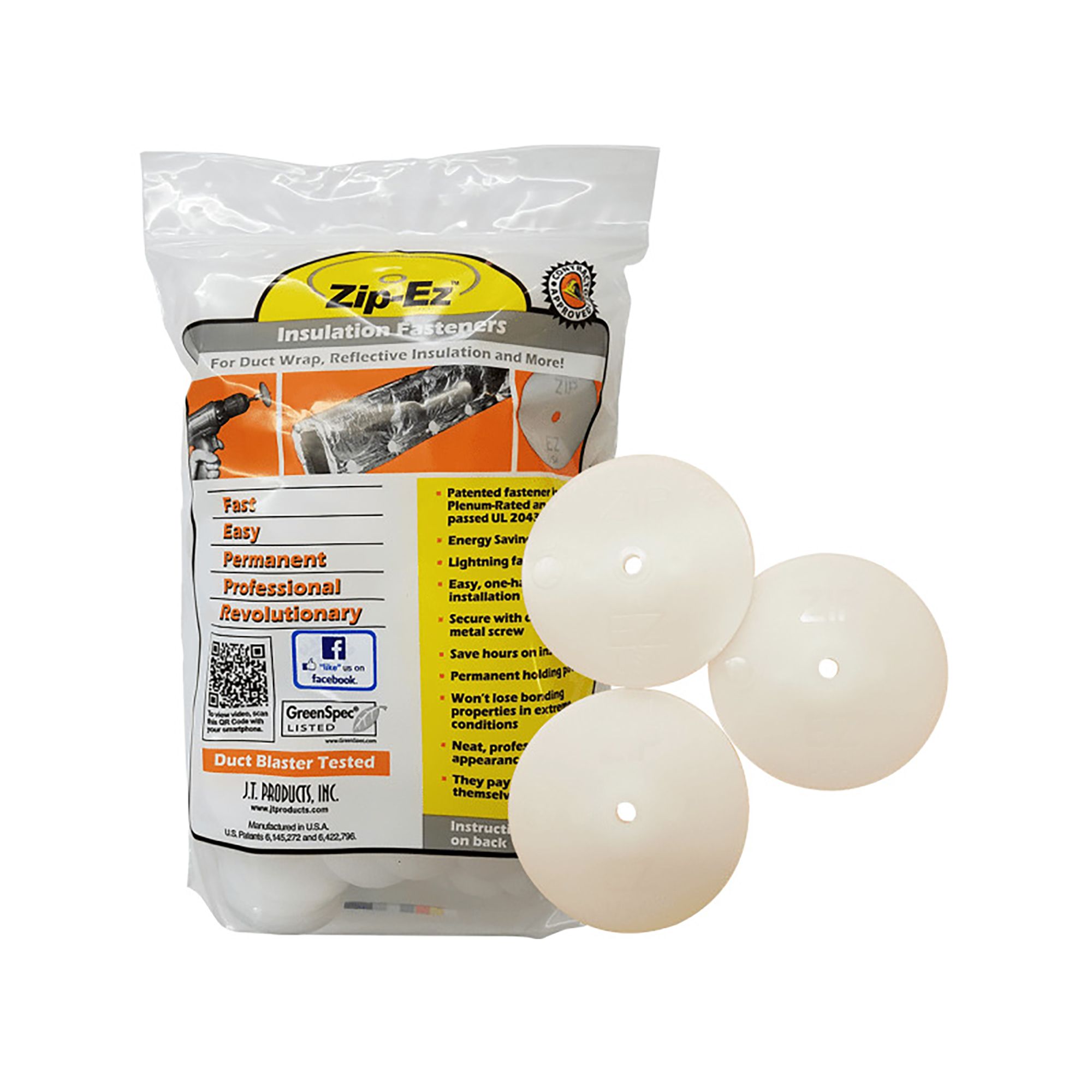 Zip-Ez Fastener,250/pk